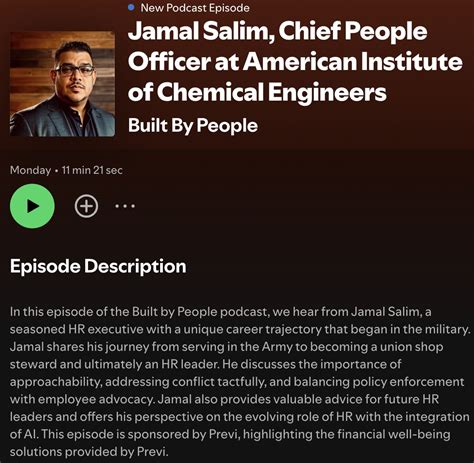 Jamal Salim Phr On Linkedin Sat Down With The Built By People Podcast To Discuss A Wide Range