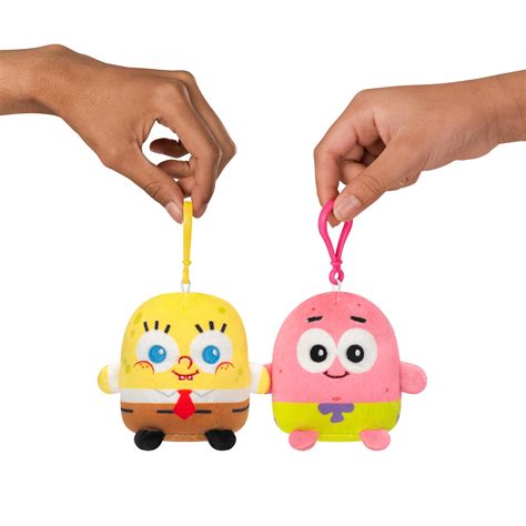 Teeturtle Spongebob Squarepants And Patrick Star Plushmates Besties Keychain Set