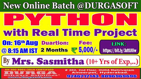Python Online Training Durgasoft Youtube