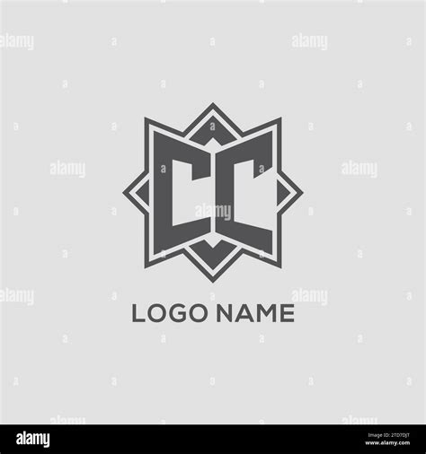 Monogram Cc Logo With Eight Point Star Style Design Vector Graphic Stock Vector Image And Art Alamy