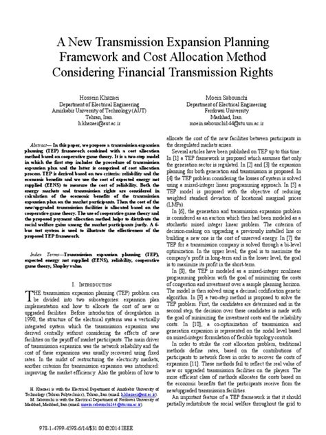 A New Transmission Expansion Planning Framework And Cost Allocation Method Considering Financial