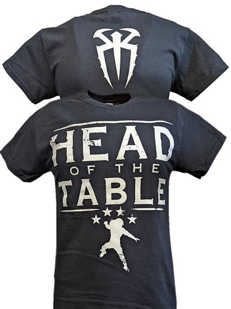 Wwe Roman Reigns Head Of The Table Mens Black T Shirt Xl