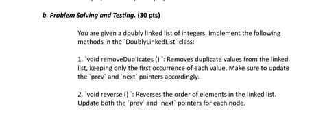 Solved You Are Given A Doubly Linked List Of Integers Chegg