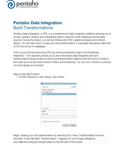 Pdi Buildtransformation Pdf Sql Comma Separated Values