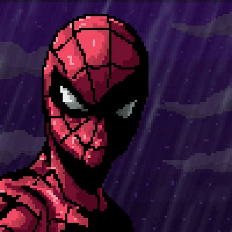 Artstation Pixel Art Spider Man 