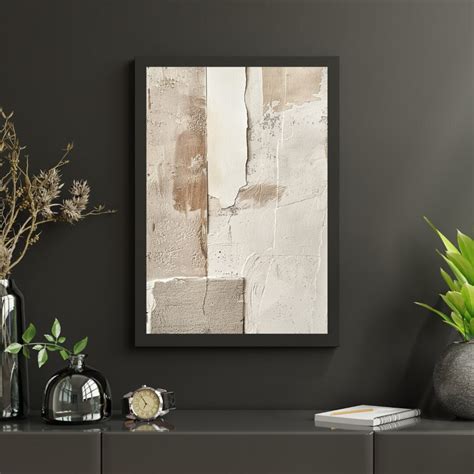 Japandi Inspired Abstract Art Print Modern Neutral Wall Decor