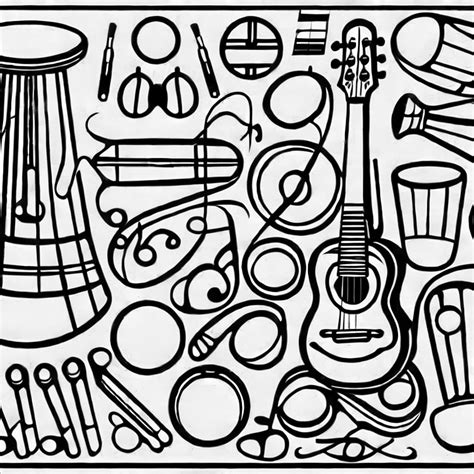 Musical Instruments Outline Coloring Page Color Anything Musical Instruments Outline Coloring Page Color Anything