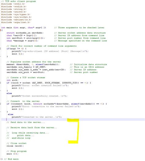 Solved I Need To Use Socket Programming To Write An Echo