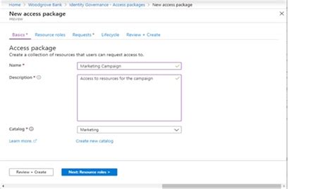 how to create access package in azure stack overflow