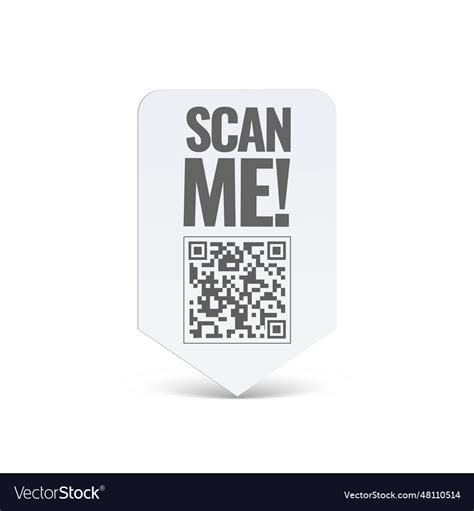Scan Me Icon Symbol Or Emblem Royalty Free Vector Image