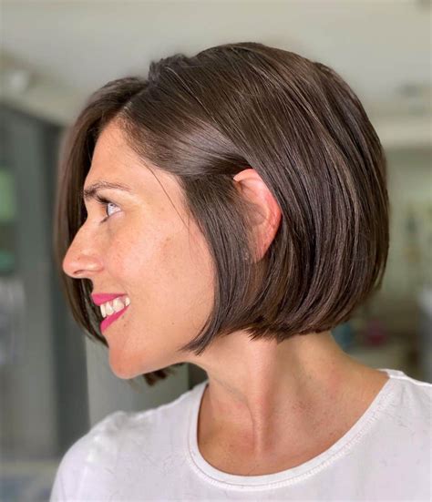 Short Bob Dark Brown Hair