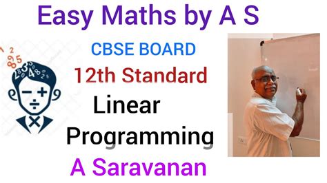 Xii Maths Cbse V3 Different Types Of Linear Programming Problems Diet Problem Youtube