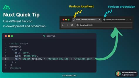 Michael Hoffmann On Linkedin 💡 Nuxt Quick Tip Use Different Favicon