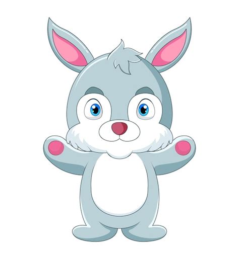 Premium Vector Cartoon Funny Rabbit On White Background