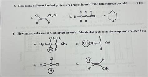 How Many Different Kinds Of Protons Are Present In Chegg Com
