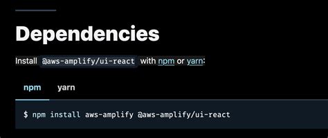 Homepage Installation Missing Peer Dependency Aws Amplify Issue 875 Aws Amplify Amplify