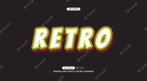 Premium Vector Text Effects Editable Retro Text Slogans