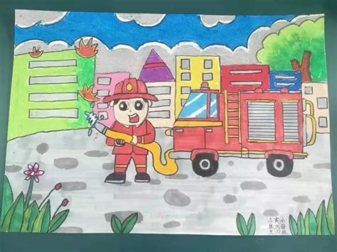 关于消防的画4开纸 消防安全绘画8k纸 伤感说说吧