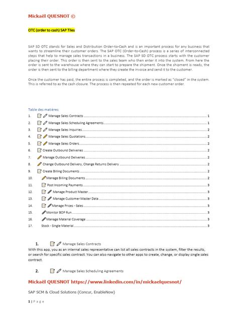 Gu Sap S4 Hana Otc Order To Cash Sap Tiles Pdf Mobile App Invoice