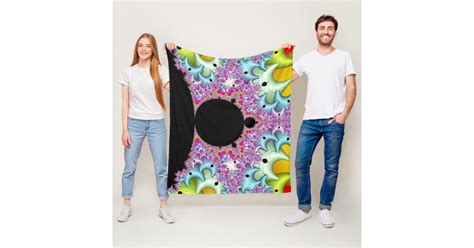 Fractal Mandelbrot Multicolor Fleece Blanket Zazzle