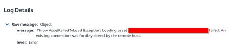 Get Asset An Existing Connection Was Forcibly Closed By The Remote Host Activities Uipath