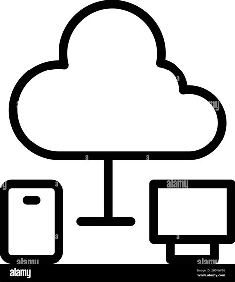 Cloud Network Icon Outline Vector Code Verification Secure