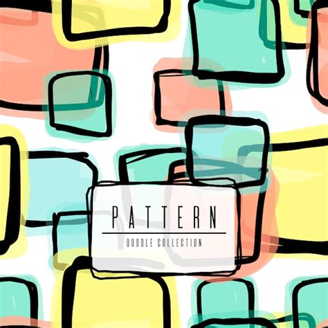 Premium Vector Doodle Square Overlapping Shapes