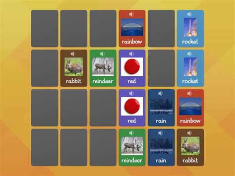 Letter R Matching Matching Pairs