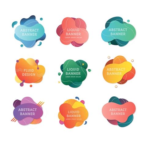 Premium Vector Gradient Banner Set Premium Vector Gradient Banner Set