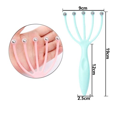Hemico 5 Roller Balls Prongs Scratcher Deep Relaxation Head Scalp Massagers For Headache Relief