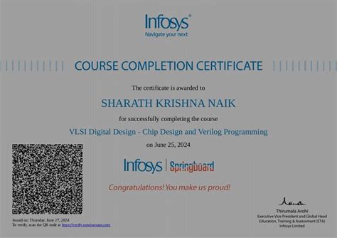 Completed Vlsi Digital Design And Chip Design Course Sharath Krishna