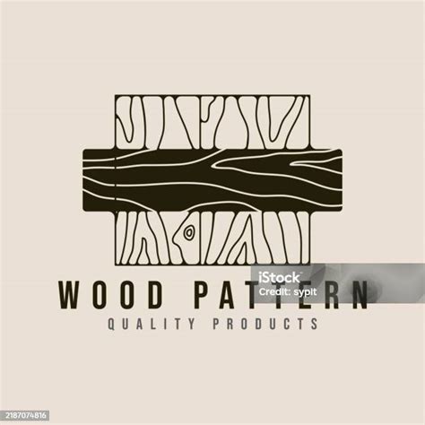 나무 패턴 라인 아트 로고 세미 빈티지 아이콘과 상징 벡터 일러스트 레이 션 미니멀리스트 디자인 가구에 대한 스톡 벡터 아트 및 기타 이미지 Istock