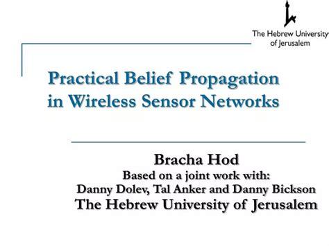 Ppt Practical Belief Propagation In Wireless Sensor Networks Powerpoint Presentation Id348644