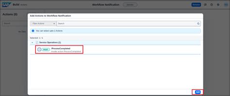 Create And Configure Action In The Process Flow Sap Tutorials