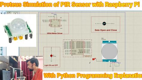 How To Simulate Pir Sensor With Raspberry Pi In Proteus Software Youtube