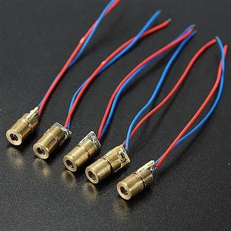 10pcs Dc 5v 5mw 650nm 6mm Red Copper Head Tube Laser Dot Diode Module At ₹ 472 93 Piece
