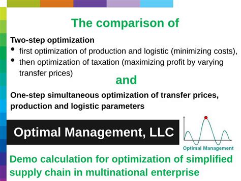 Pdf Simultaneous Optimization Of Transfer Prices And Flows Of Goods