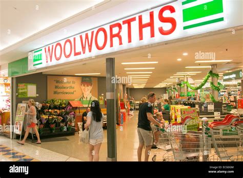 Store Of Australian Woolworths Supermarket In Warriewood Sydney Australia Stock Photo Alamy