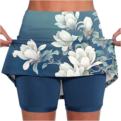 Skort For Women Floral Print Athletic Tennis Skorts With Built In