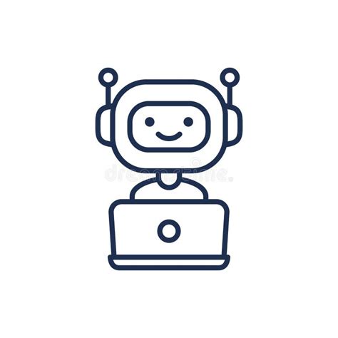 Chatbot Line Icon Stock Vector Illustration Of Logo 282282133