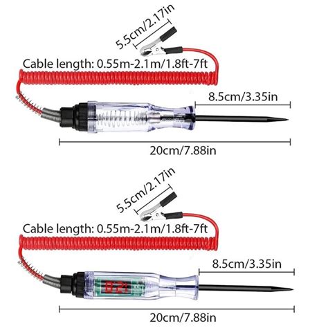 V V V Car Voltage Test Light Light Truck Voltage Circuit Tester Digital Display Long Probe