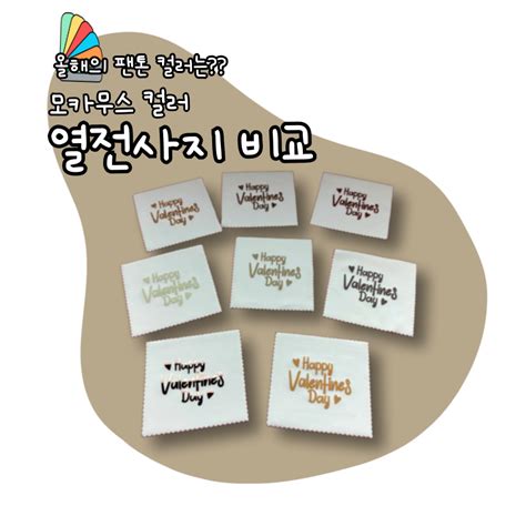 올해의컬러 열전사지 비교 소자본창업 소자본1인창업아이템 소규모창업