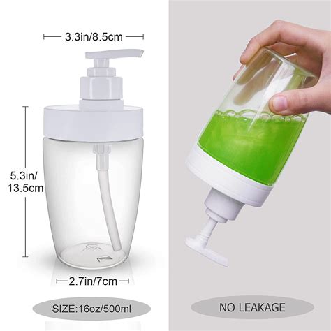 Комплект от 2 пластмасови бутилки Ronyes С помпа За многократно пълнене 500 Ml Emag Bg