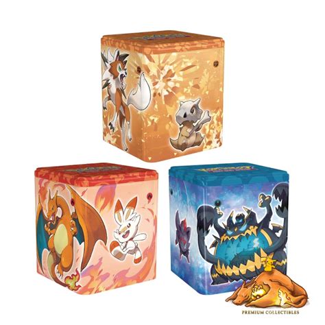 Pokemon Tcg Stacking Tin Charizard [fight Fire Dark] Shopee Singapore