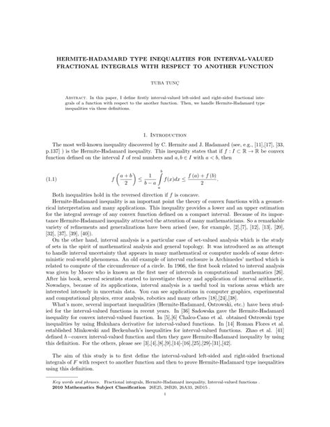 Pdf Hermite Hadamard Type Inequalities For Interval Valued Fractional
