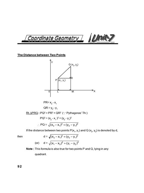 S2unit7coordinate Geometry Pdf