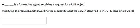 Solved A Proxy Is A Forwarding Agent Receiving A Request For A Url