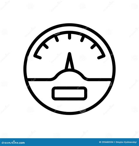 Voltmeter Outline Icon Vector Illustration 117009956