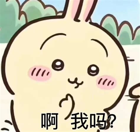 可爱兔子一脸疑惑，配文“啊 我吗？”尽显呆萌 犯贱表情包合集（500张）表情包图片动图 求表情网 斗图从此不求人