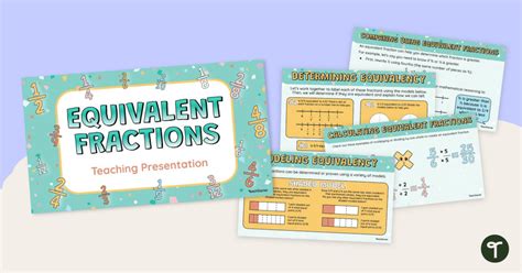 Equivalent Fractions Teaching Presentation Teach Starter